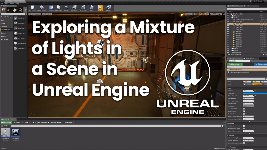 Exploring a Mixture of Lights in a Scene in Unreal Engine | CGHero