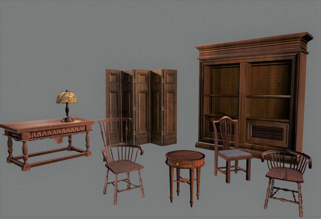 Antique 3D Furnitures - CGHero