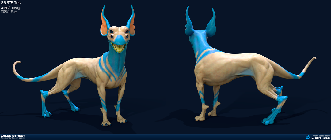 Alien Dog, Game-Ready Character - CGHero