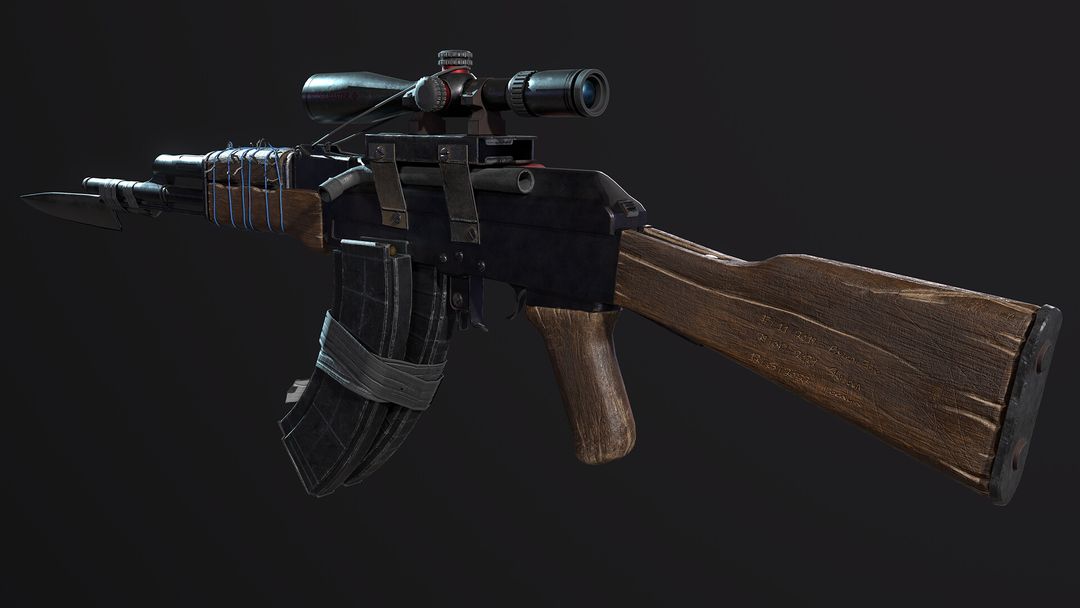 Post apocalyptic AK47 - CGHero
